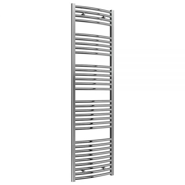 Reina Diva Chrome Curved Heated Towel Rail 1800 x 500mm - AG50180CC