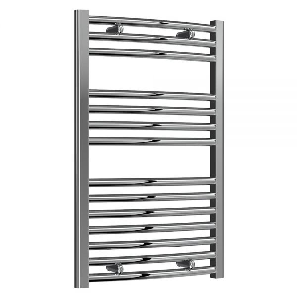 Reina Diva Chrome Curved Heated Towel Rail 800 x 500mm - AG50800CC