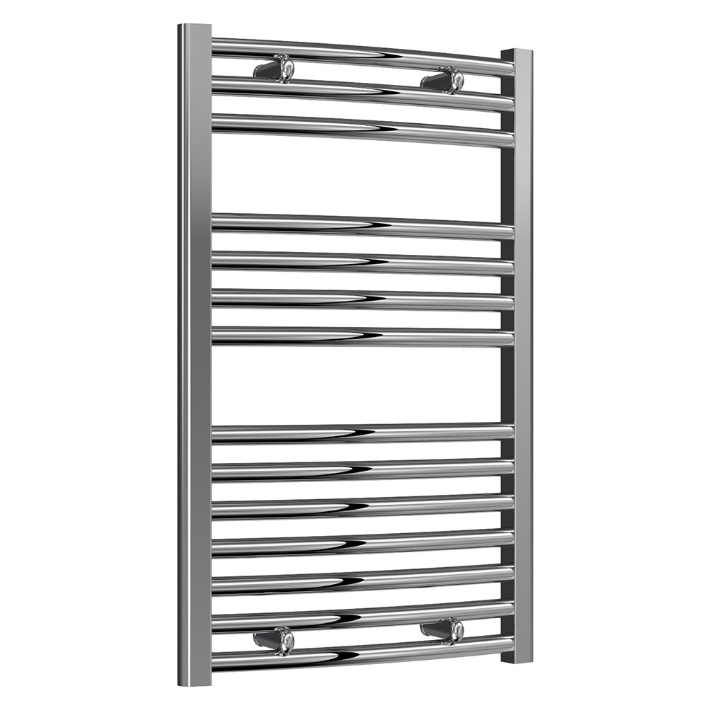 Reina Diva Chrome Curved Heated Towel Rail 800 x 500mm - AG50800CC