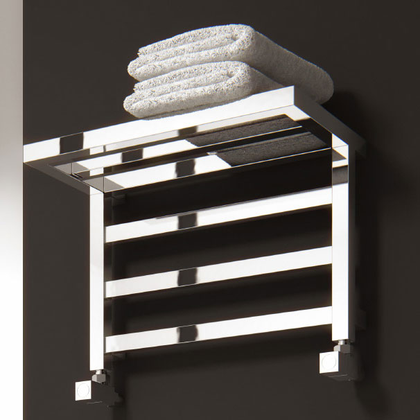 Reina Elvina Chrome Designer Towel Radiator 350 x 500mm - RND-EV503
