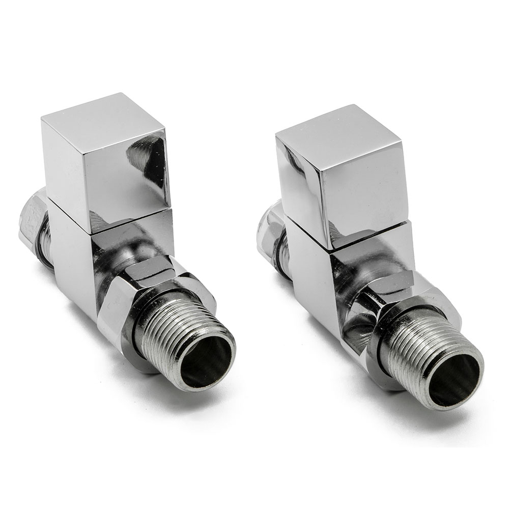Reina Loge Chrome Straight Manual Radiator Valves - VLV-LGECS