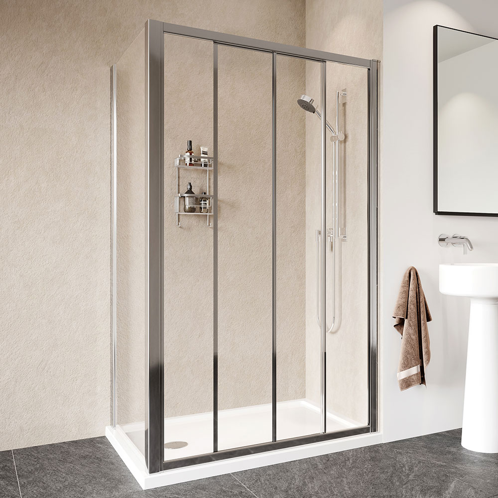 Roman Showers Haven Framed Sliding Shower Door 1200mm - H5S12CS