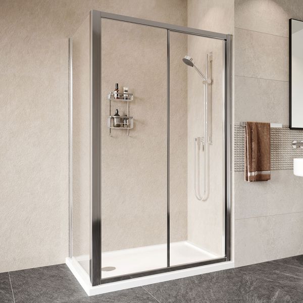Roman Showers Haven Framed Sliding Shower Door 1200mm - H5S12CS