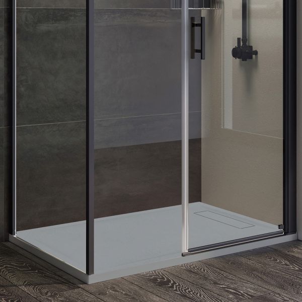 Roman Showers Infinity Grey Slate Rectangular Shower Tray 1000 x 800 ...