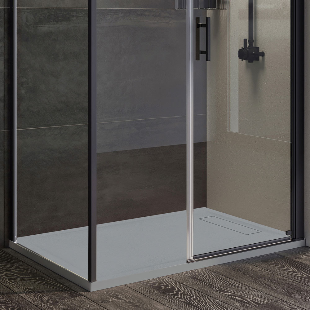 Roman Showers Infinity Grey Slate Rectangular Shower Tray 1700 x 800 ...