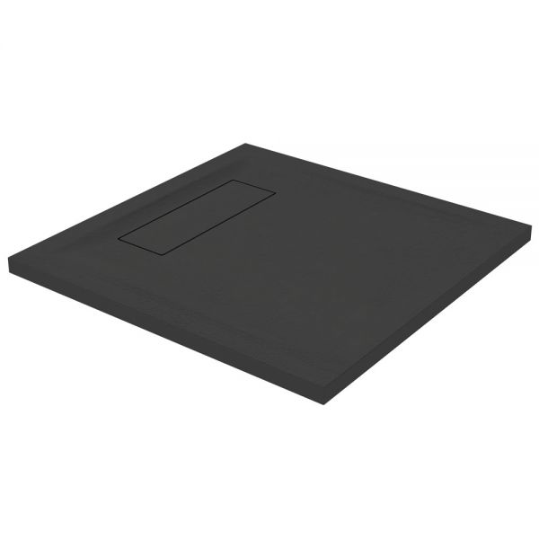 Roman Showers Infinity Black Slate Square Shower Tray 800 x 800 - IGS80B