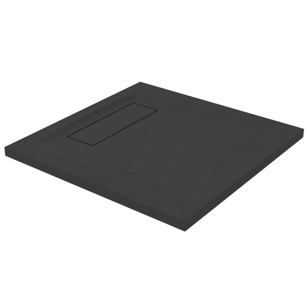 Roman Showers Infinity Black Slate Square Shower Tray 800 x 800 - IGS80B