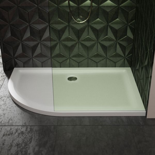 Roman Showers Right Hand Offset Quadrant Anti Slip Shower Tray 1000 x ...