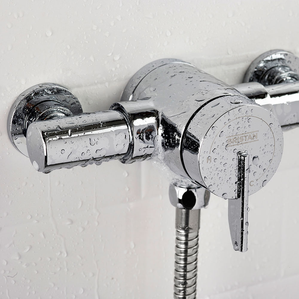 Bristan Sonique3 Chrome Thermostatic Exposed Shower Valve with Riser ...