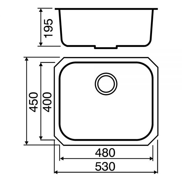 Clearwater Tango 1 One Bowl Undermount Stainless Steel Kitchen Sink 530 ...