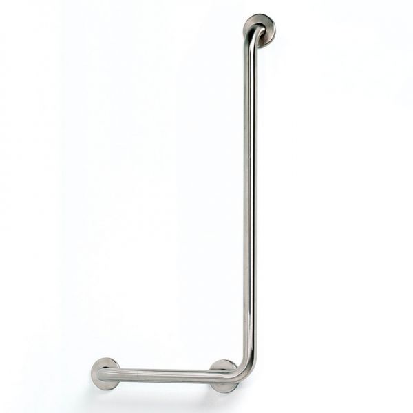 Sonia Safety Wall Bar 90 Left Brushed Stainless Steel 118236 - BO-118236