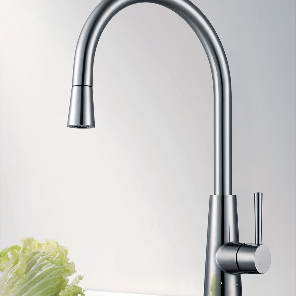 Clearwater Titania Single Lever Stainless Steel Polished Pull Out ...