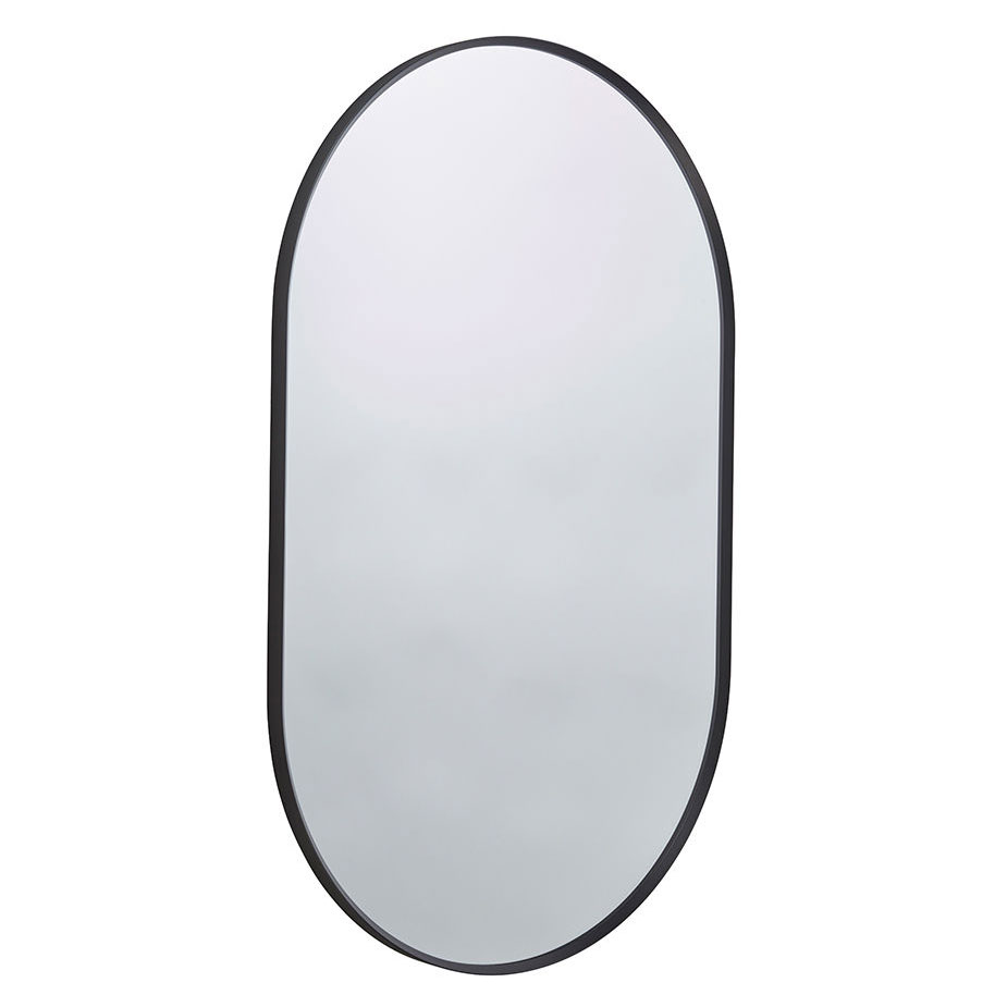 Roper Rhodes Thesis Black Frame 500 x 800mm Pill Bathroom Mirror - TNM50P