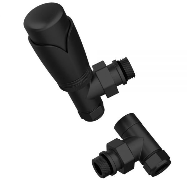 Abacus Ultima TRV8 Matt Black Angled Thermostatic Radiator Valves ...