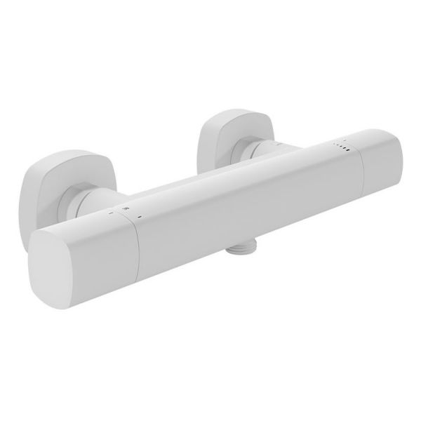 Vado Cameo Matt White Thermostatic Bar Shower Valve - CAM-149T-MW