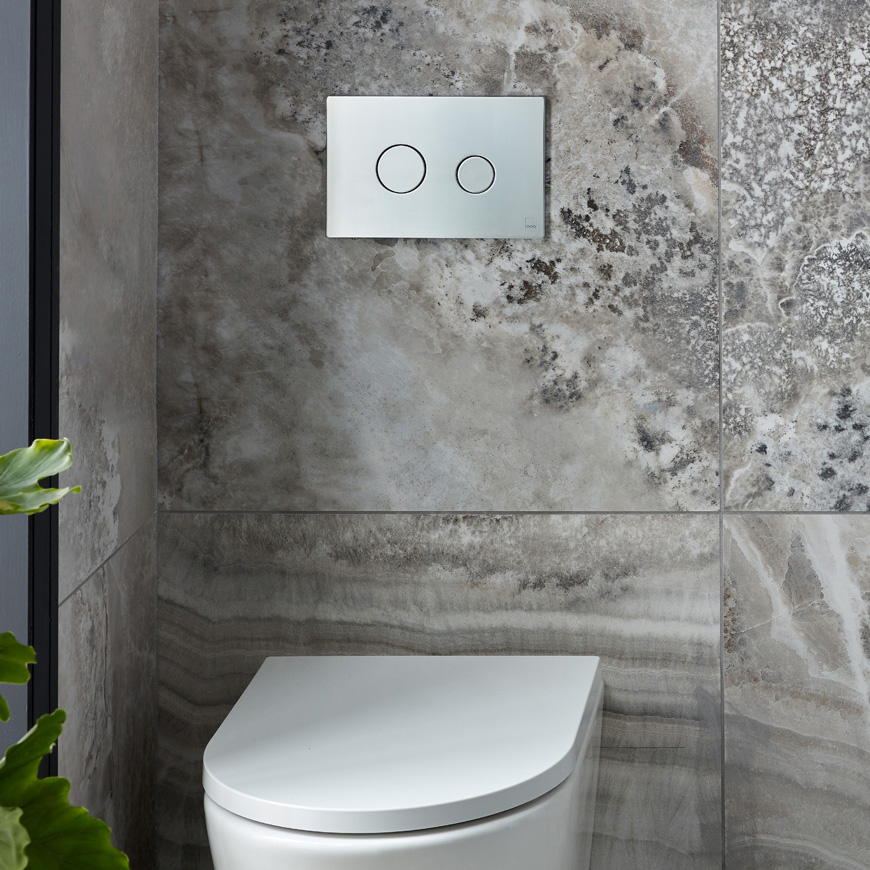 Vado Round Dual Flush Plate Chrome - WG-195-RO-CP