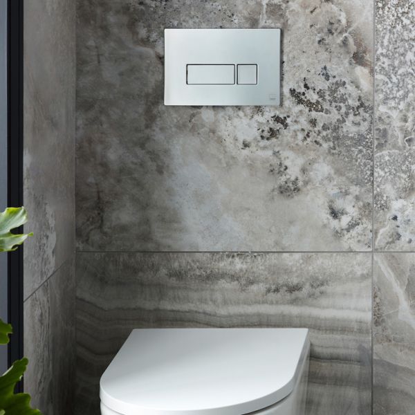 Vado Square Dual Flush Plate Chrome - WG-195-SQ-CP