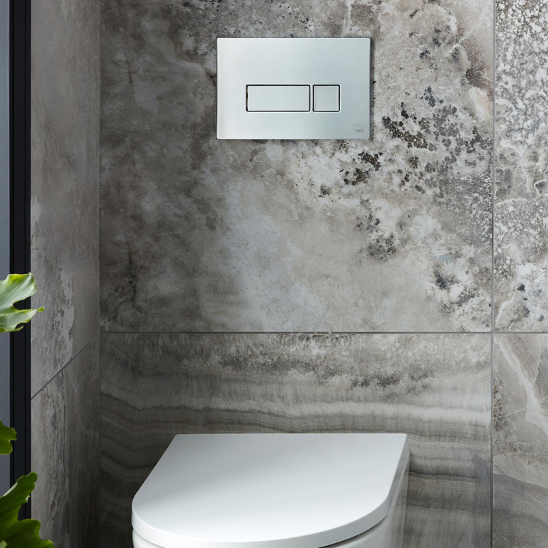 Vado Square Dual Flush Plate Chrome - WG-195-SQ-CP