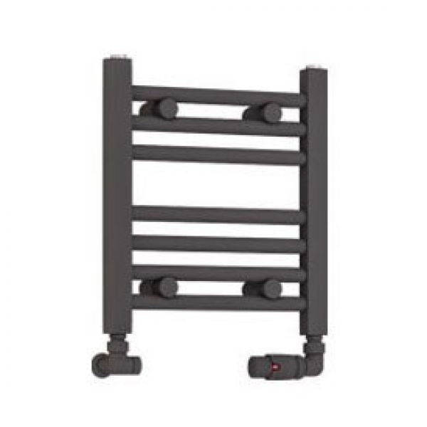 Eastbrook Wendover 360 x 400 Horizontal Straight Matt Anthracite Towel ...