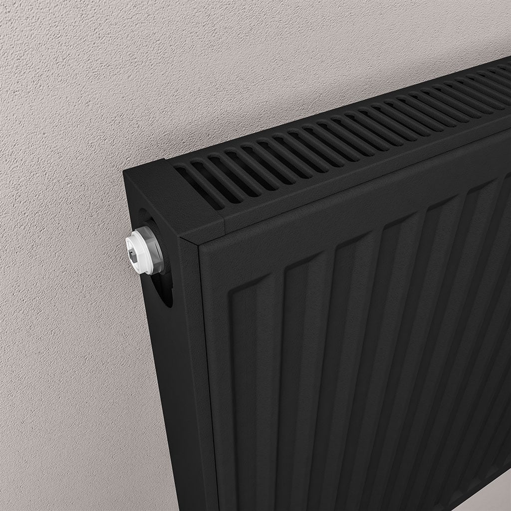 Eastbrook Type 22 600 x 1200 Matt Black Central Heating Radiator - 25.0198