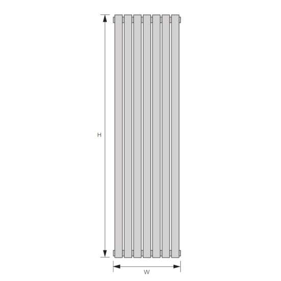 Rads 2 Rails Finsbury Double Panel WHITE Vertical Radiator 1800mm x ...